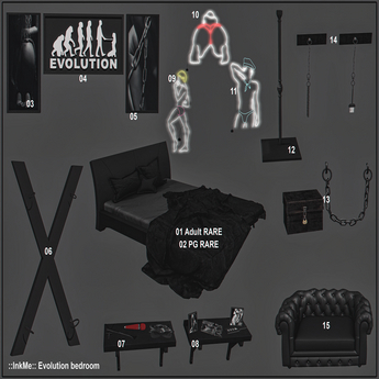 Second Life Marketplace - 04 ::InkMe:: Evolution Bedroom